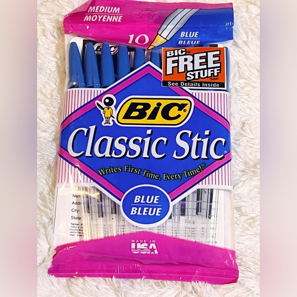 BIC | Office | Bic Vintage Classic Stic Blue Pens 994 1 Count Rare ...